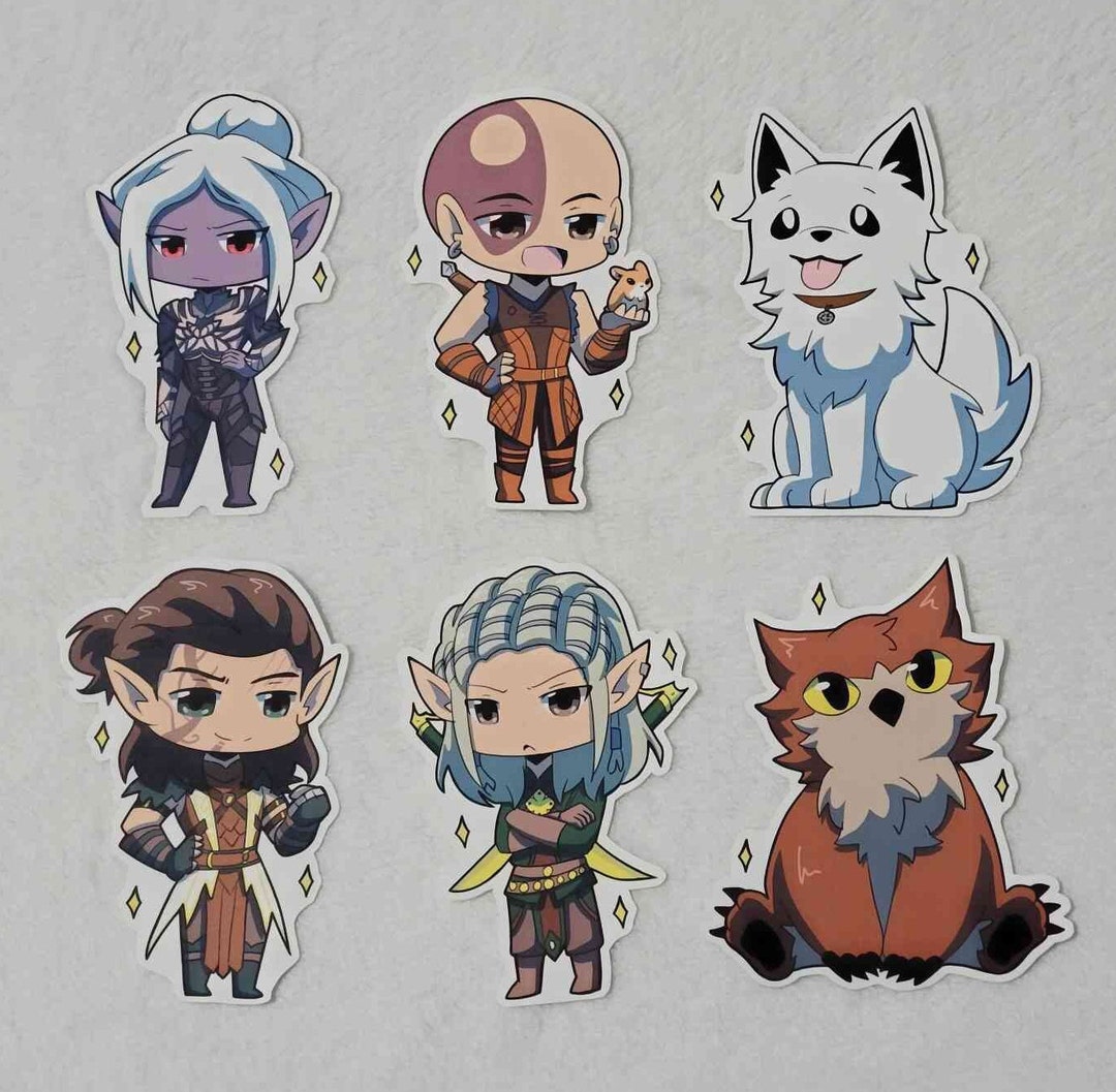 BG3 Chibi Stickers Set 2 - Etsy