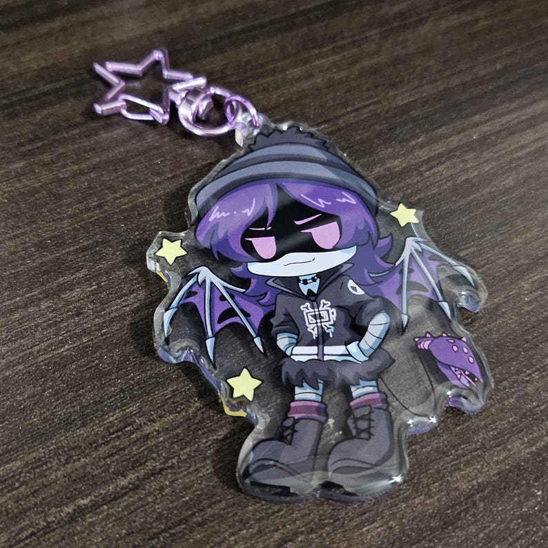 N and Uzi Chibi Keychain - Etsy