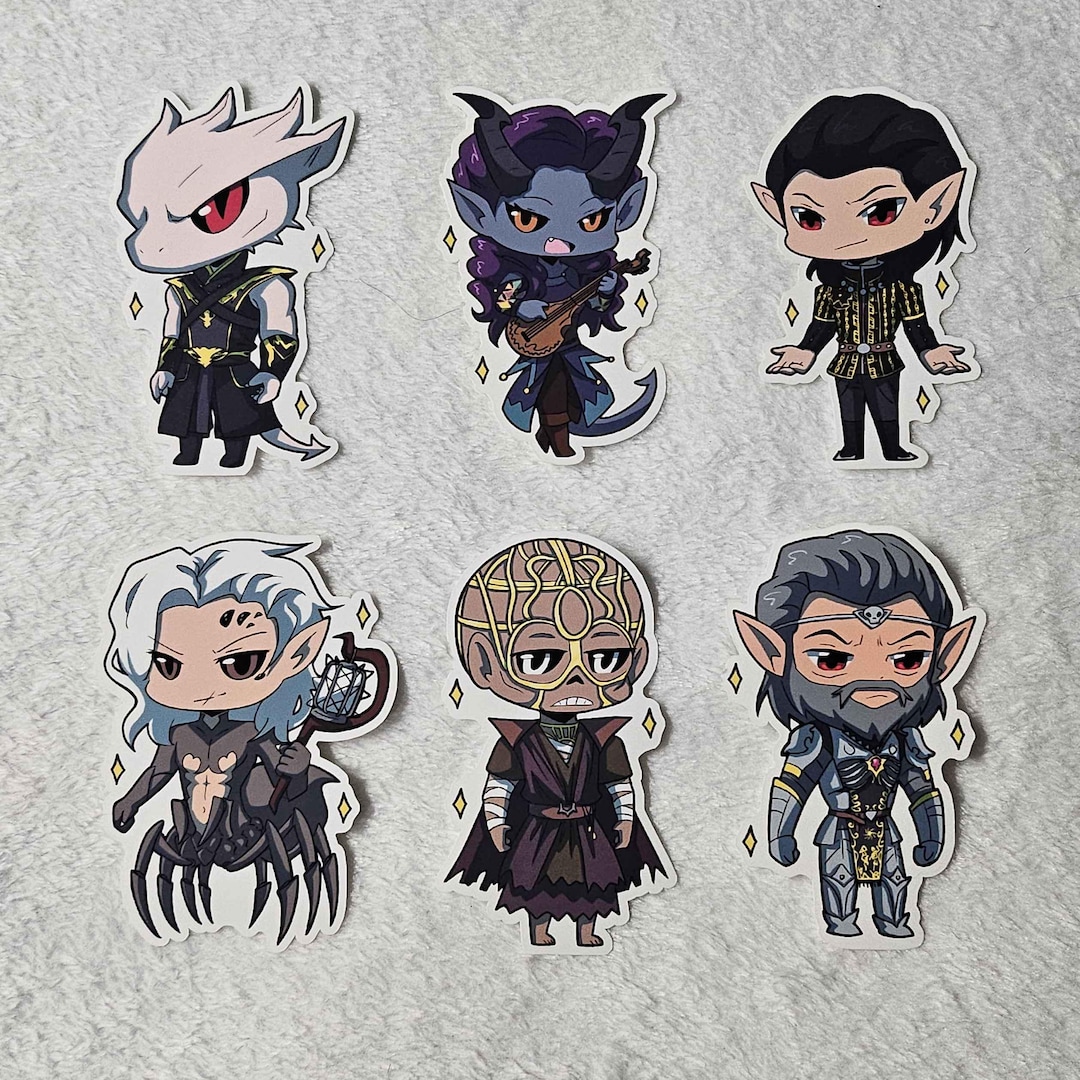 BG3 Chibi Sticker Set 4 - Etsy