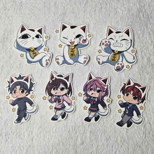 Dandadan Neko Chibi Stickers - Etsy