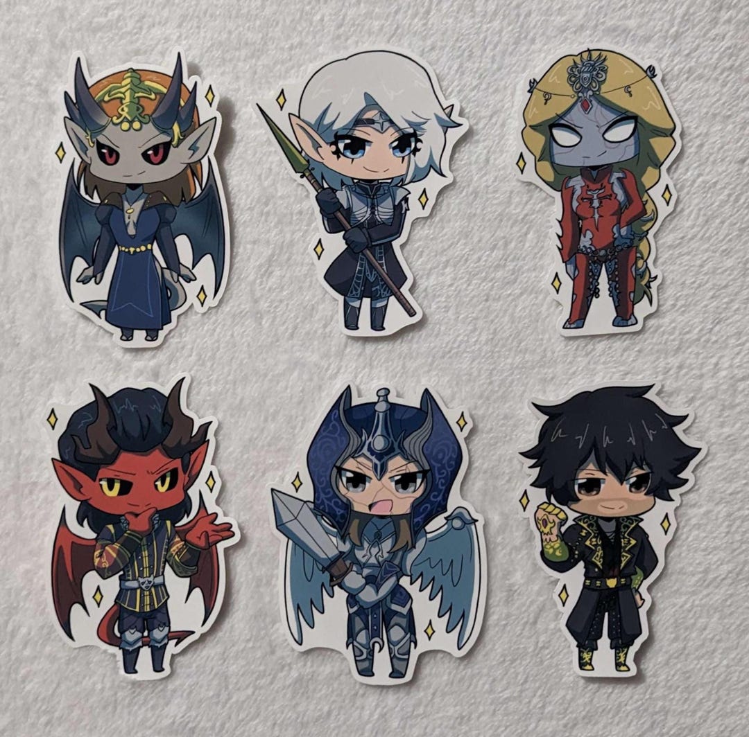 BG3 Chibi Stickers Set 3 - Etsy