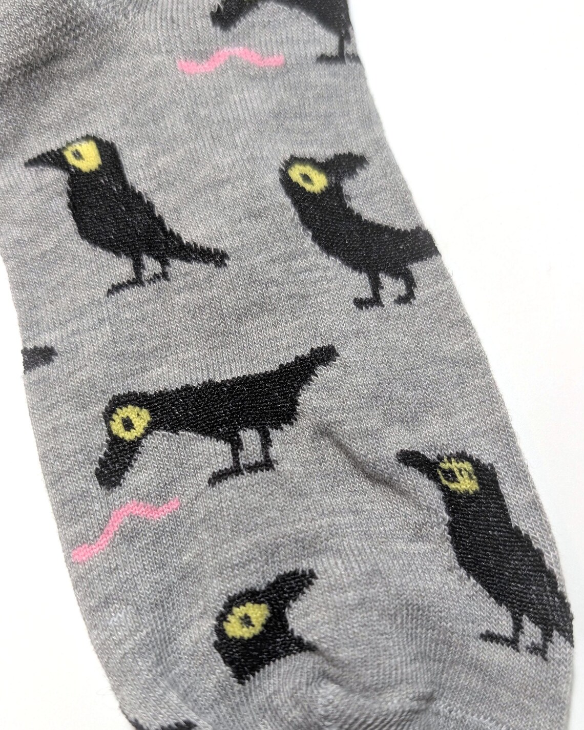 Sockroos Playful Crow & Worm Socks Fun Quirky Bird Design Unique Gift ...