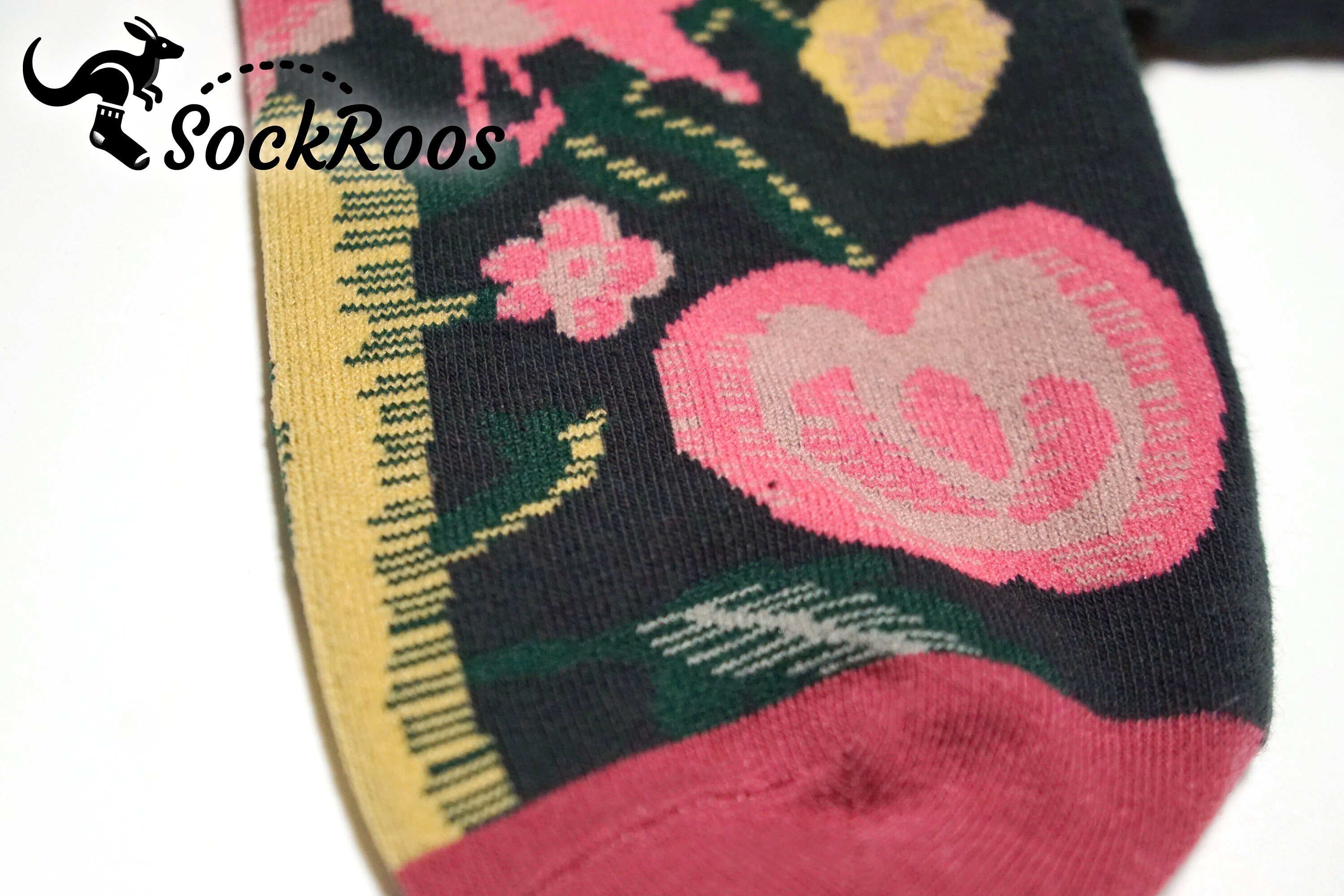 Sockroos Enchanted Garden Birds on Midnight Black, Floral and Fauna ...