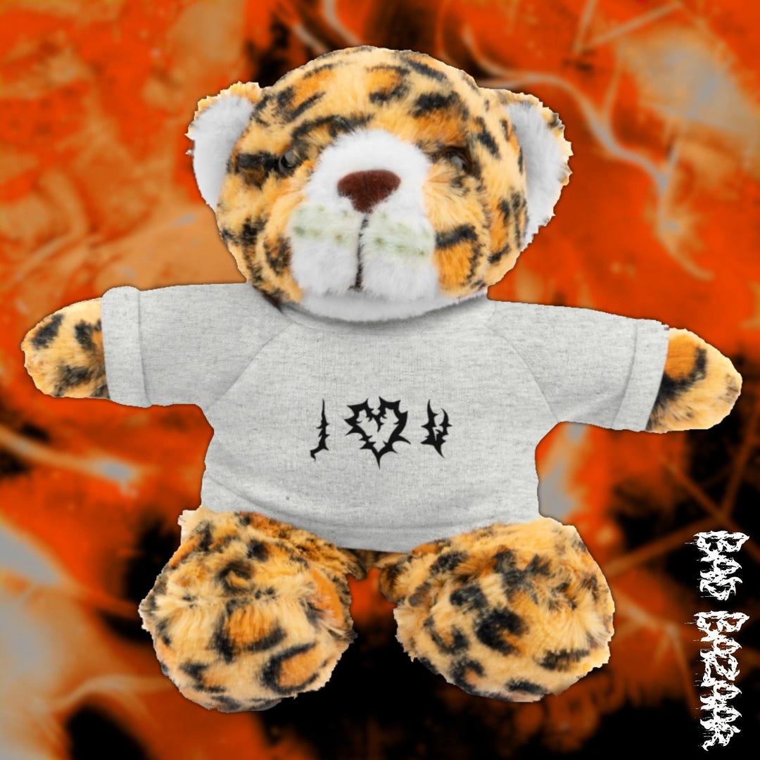 I Love You Metalhead Cute Stuffed Animal Punk Rock Metal Gift - Etsy