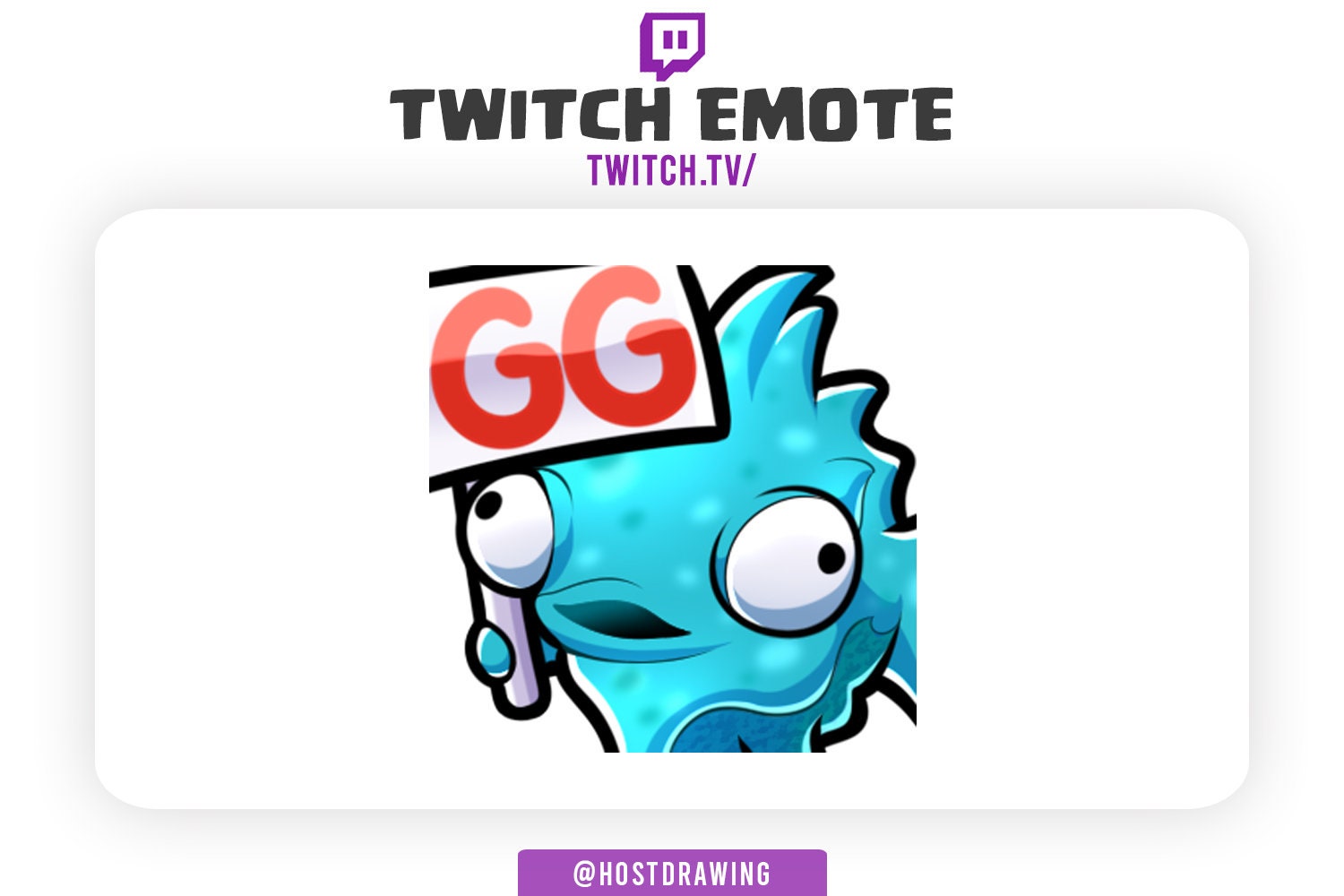 Flopper Slurpfish GG Fishstick Twitch Youtube Discord Emote | Chibi ...