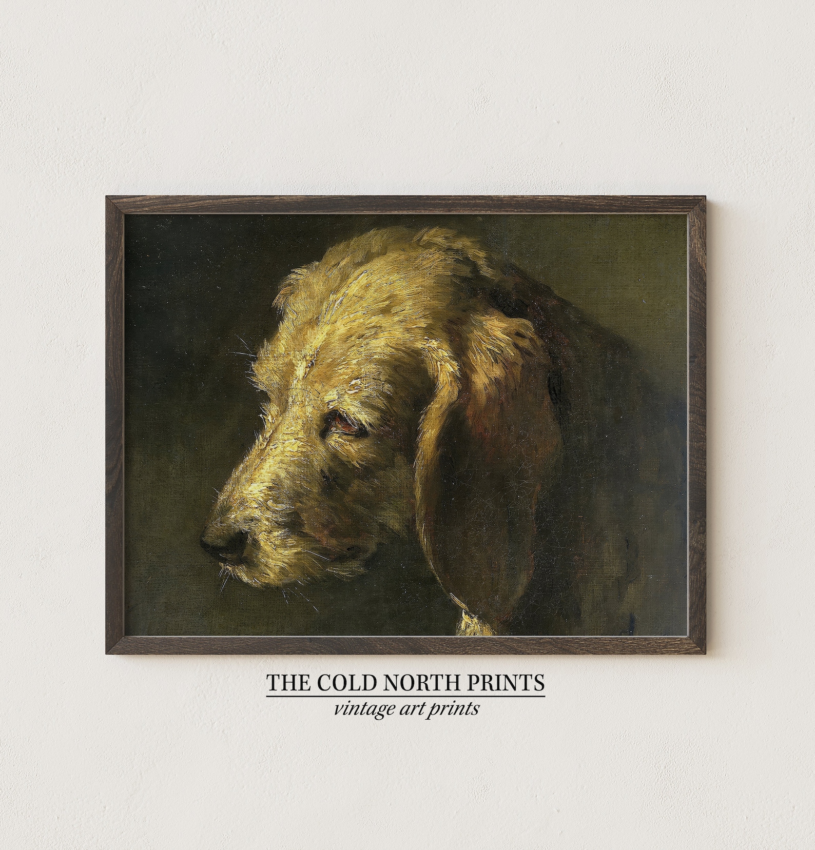 Vintage Dog Oil Painting Printable, Retro Pet Portrait Wall Art ...