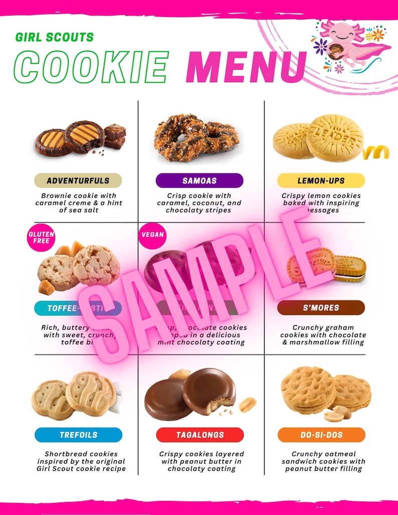 Digital LBB Girl Scout Cookie Menu - Etsy