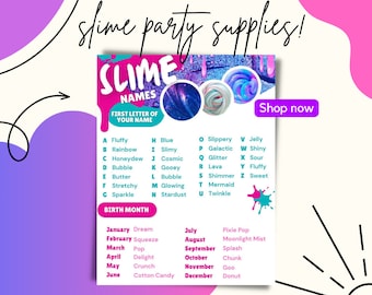 Slime BINGO Game / Printable Bingo Cards / Slime Party Game / Bingo ...