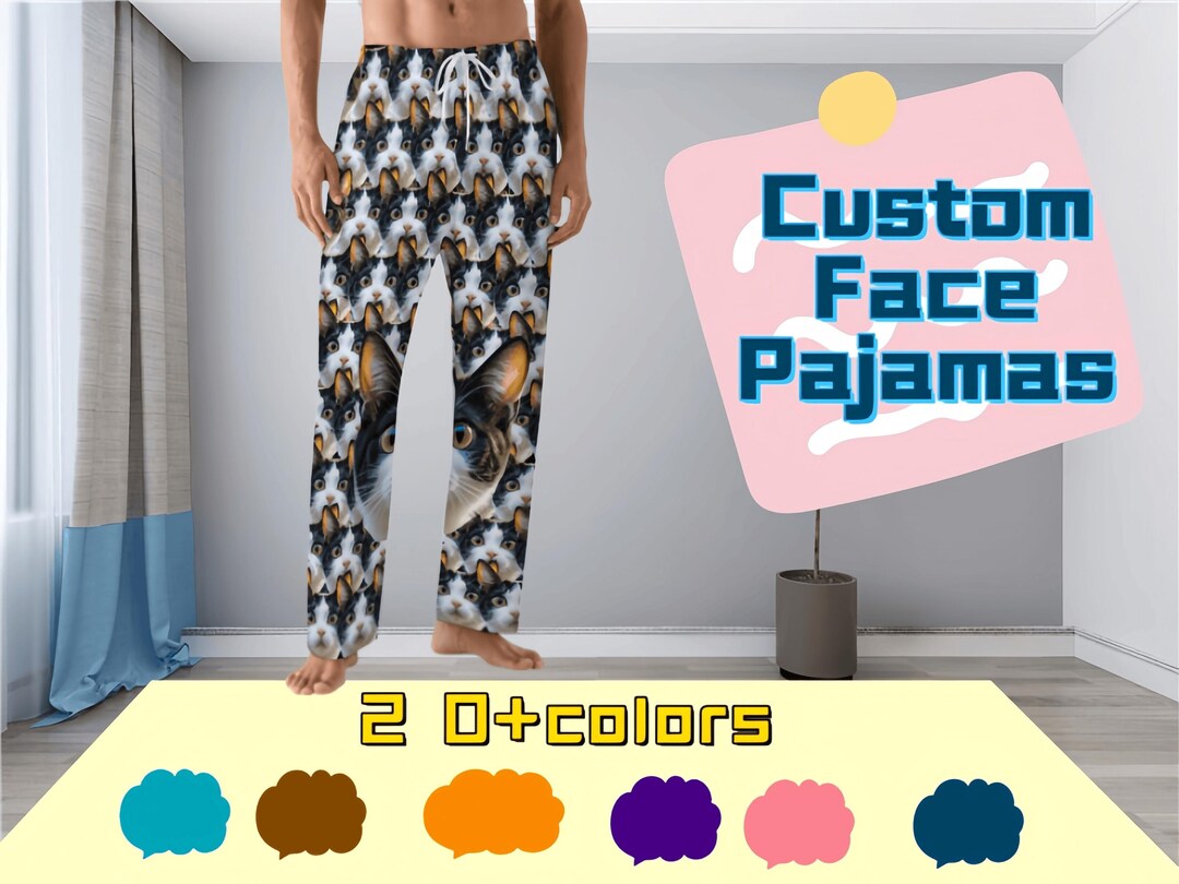 Personalized Face Pajamas, Custom Photo Pajamas,custom Photo Pajama ...