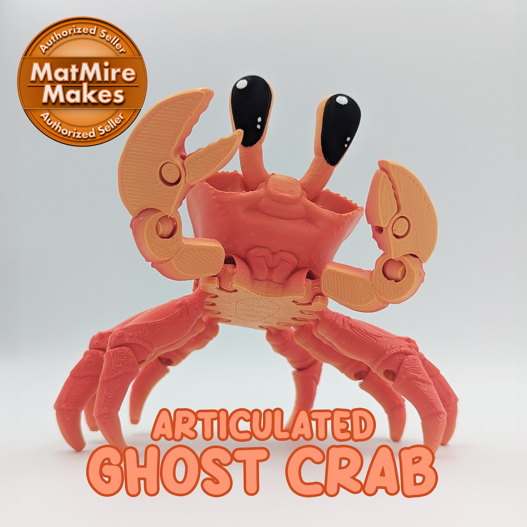 Ghost Crab Articulated 3D Printed Toy - Matmire Makes - Etsy