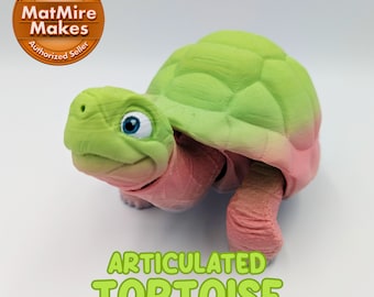 Tortoise Flexi Articulated Fidget Toy Gifts for Reptile Fan Desk Toy ...