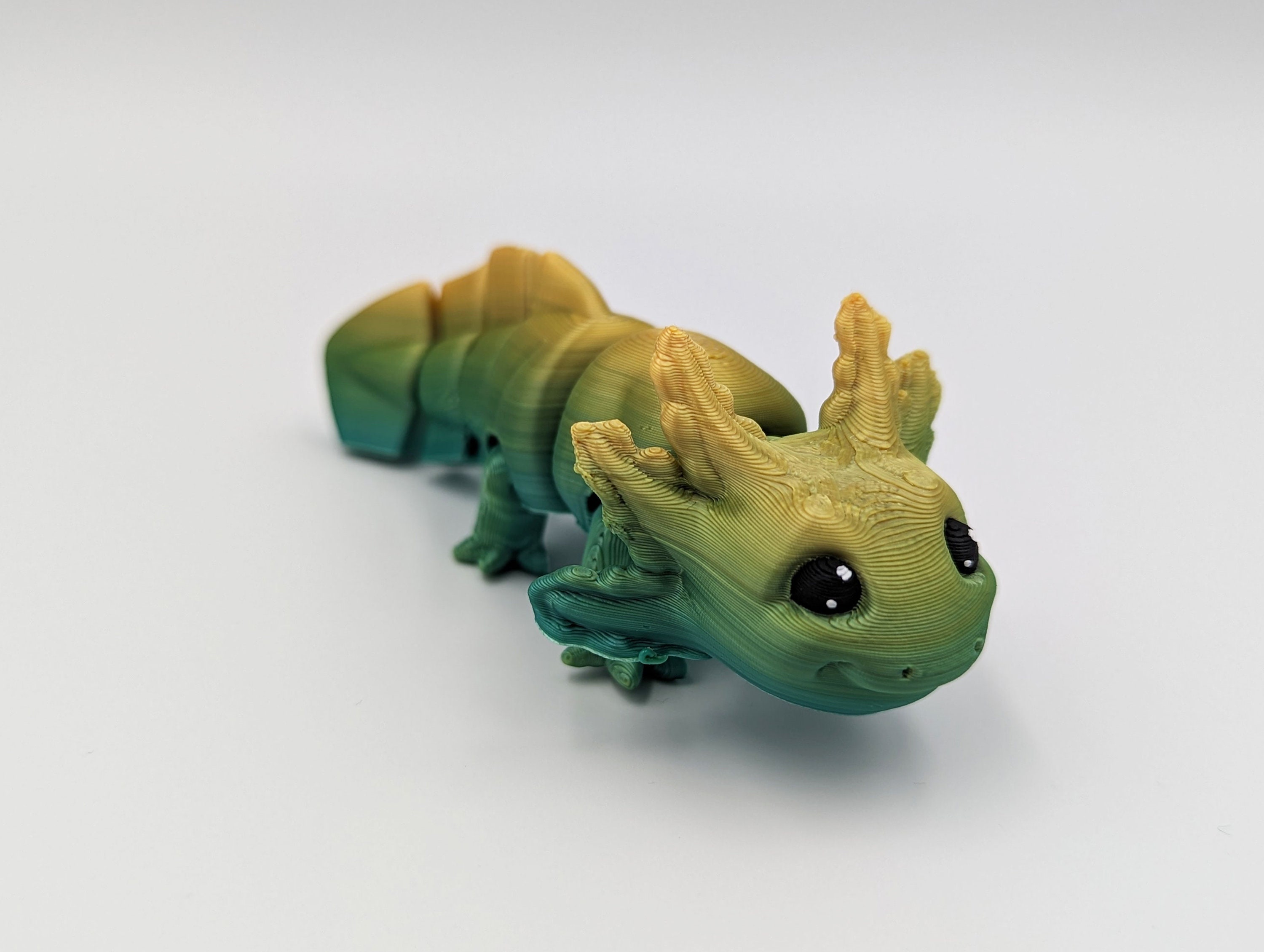 Mini Axolotl Flexi 3D Printed Toy Matmire Makes - Etsy
