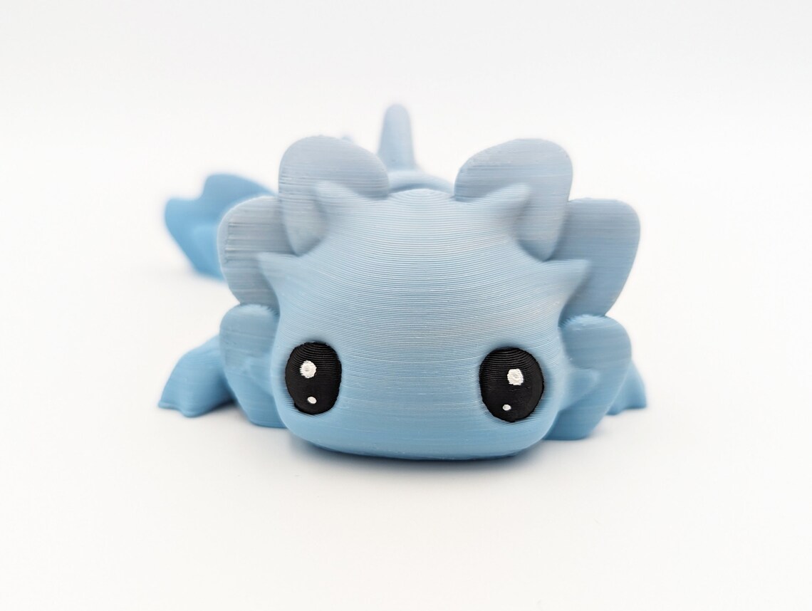 Axolotl Tadpole Flexi 3D Printed Toy Layers in Green - Etsy