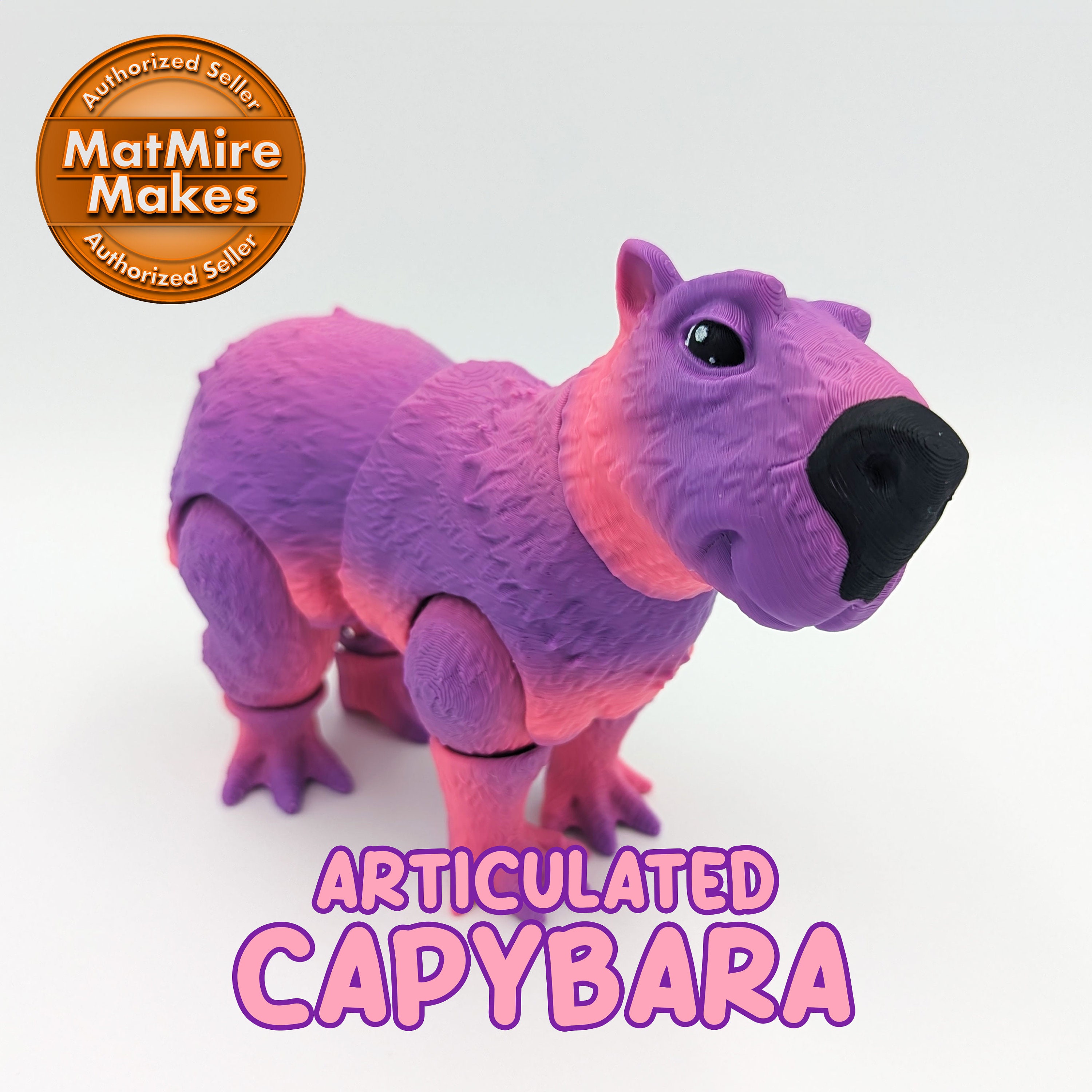 Capybara Flexi 3D Printed Toy Matmire Makes - Etsy