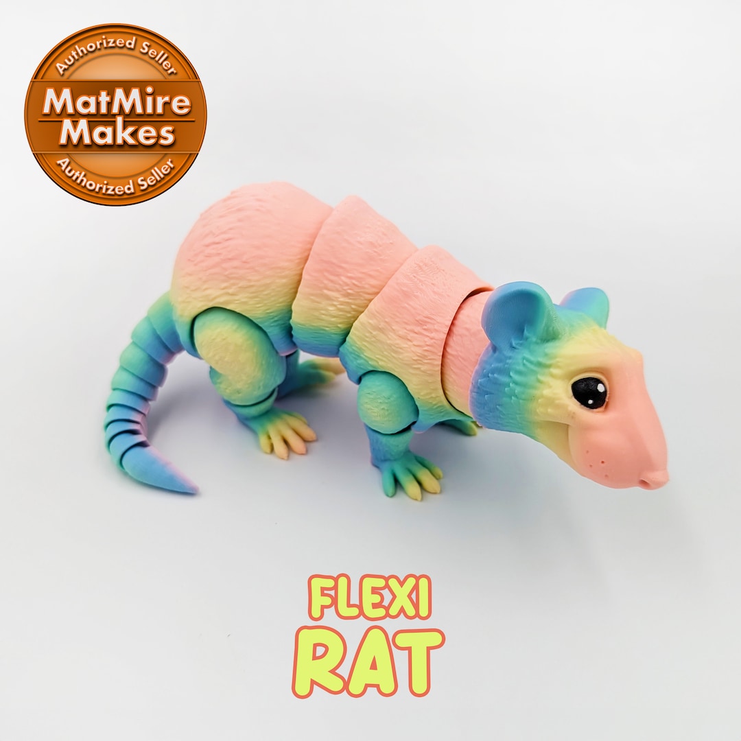 Rat Flexi 3D Printed Toy - Matmire Makes - Etsy