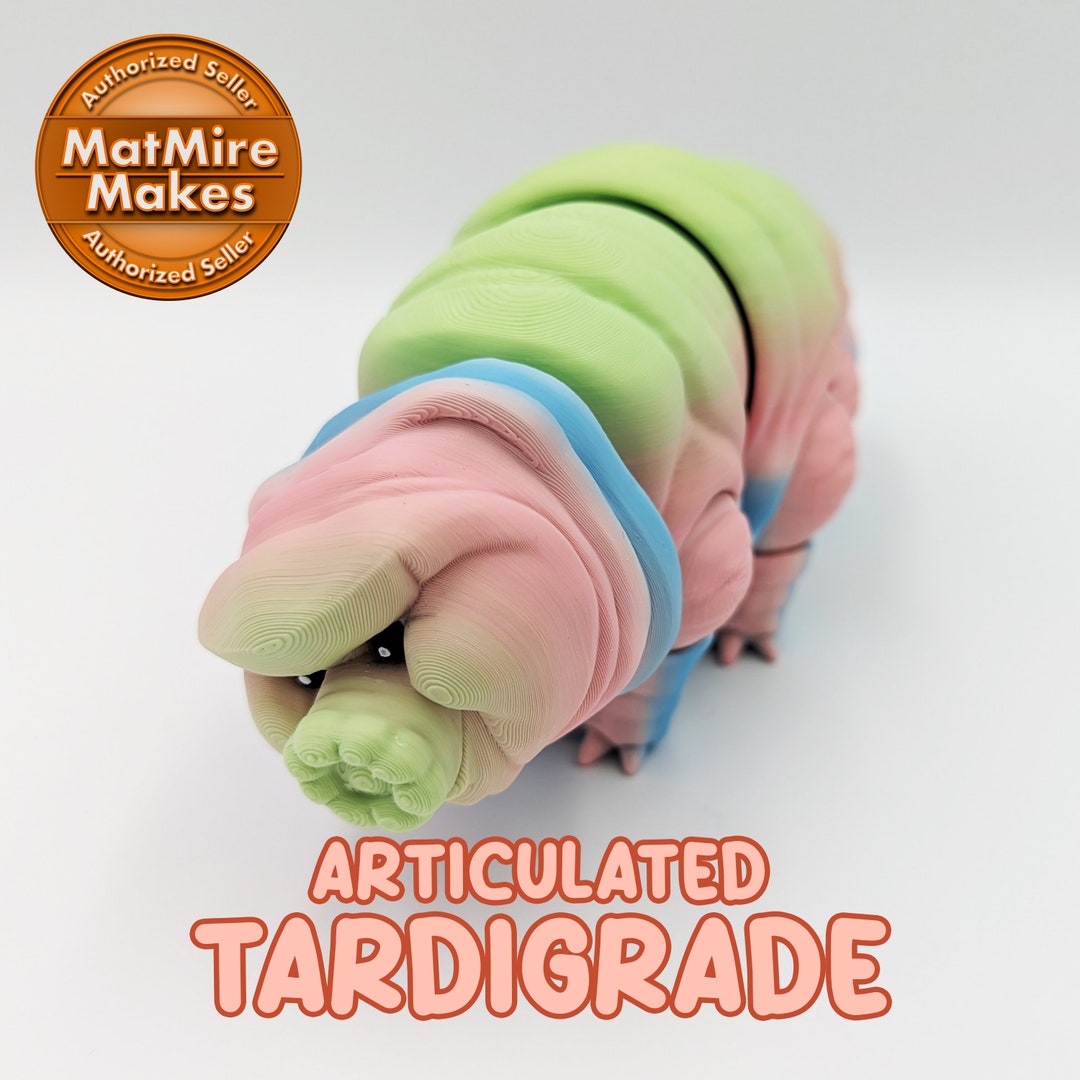 Tardigrade Flexi 3D Printed Toy Matmire Makes - Etsy