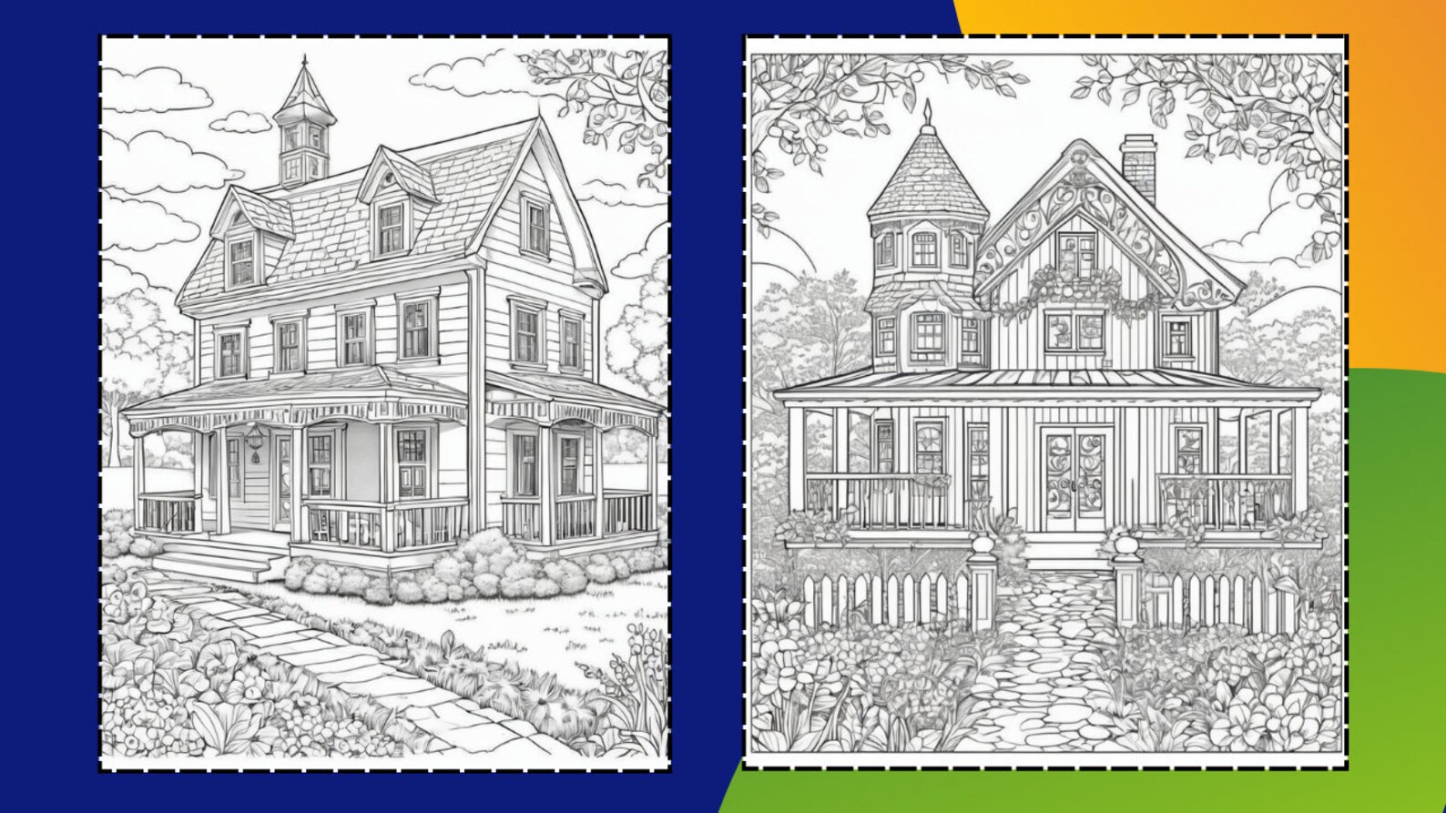 60 Farm Houses Coloring Page, Printable Fantasy Cottage Coloring Pages ...