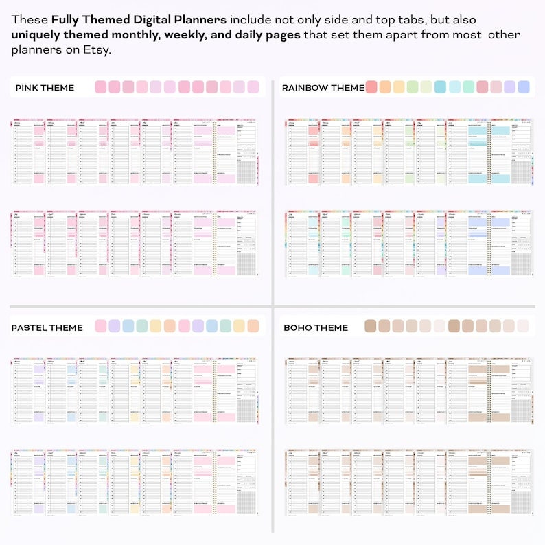 2024 Digital Planner, Pink Digital Dated Planner/ Journal, Good Notes ...