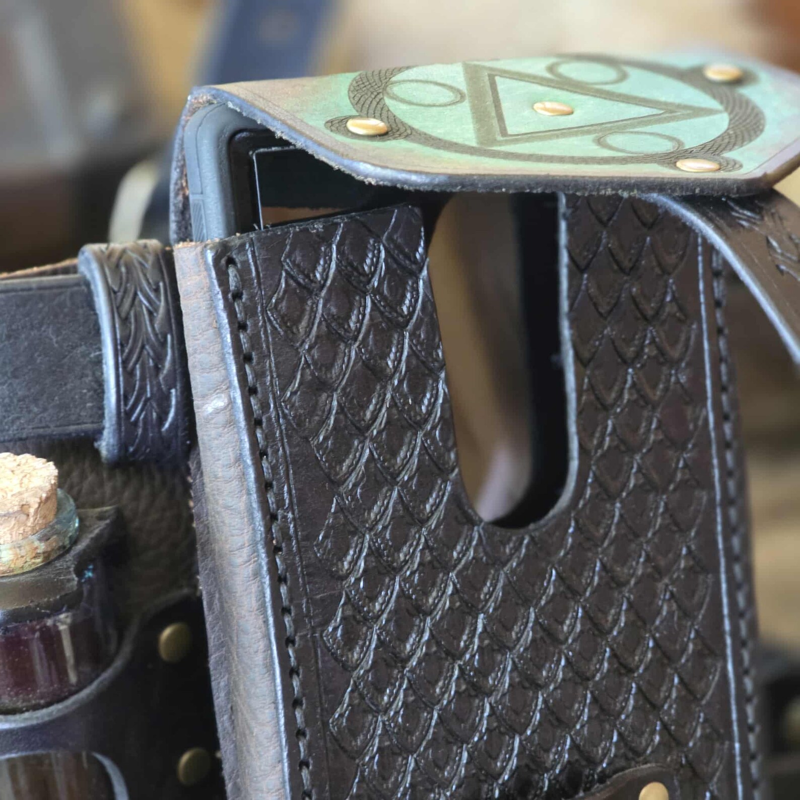 Viper Alchemist Leather Thigh Holster: LARP Cosplay Potion Baldric - Etsy