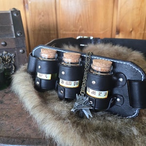 Handmade Leather Alchemist Baldric – Witcher Potion Holster for LARP ...