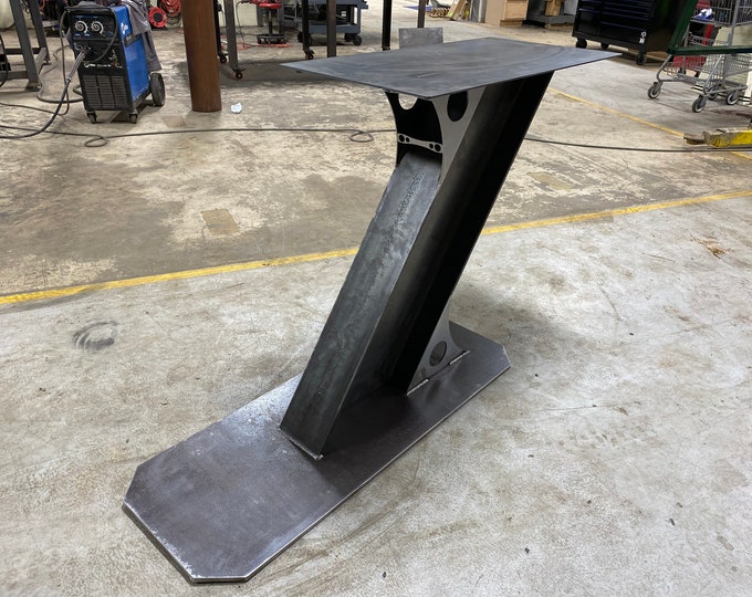 Ash Slab Conference Table With Custom I-beam Base - Etsy