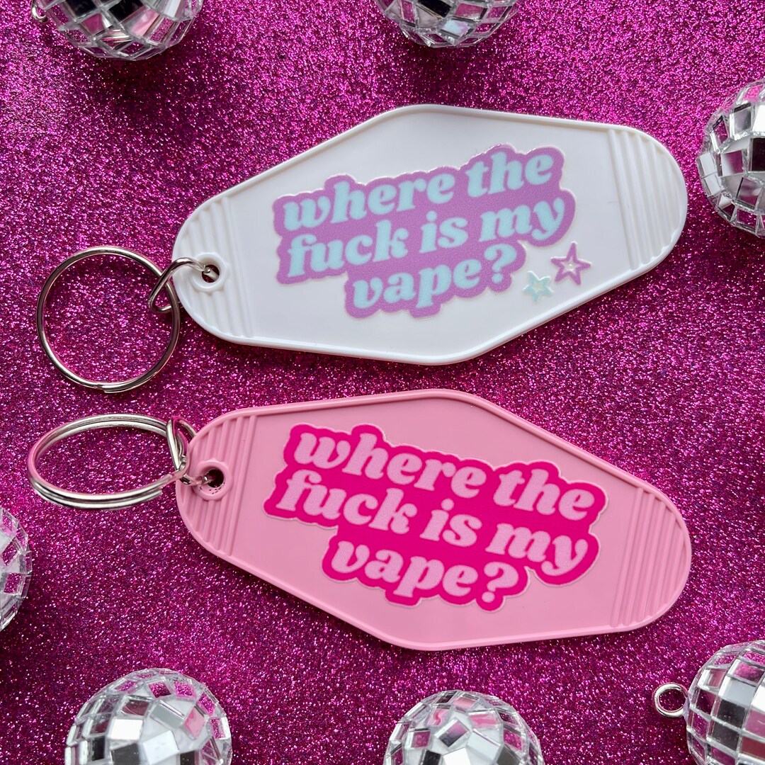 Wheres My Vape Motel Key Chain Cute Quirky Y2K Funky Cottagecore - Etsy