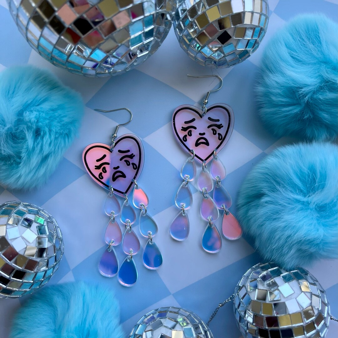Sad Frost Earrings Cute Quirky Y2K Funky Cottagecore - Etsy