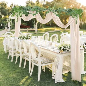 Wedding Arch Drape Chiffon Fabric Ceremony Reception Hanging Decoration ...