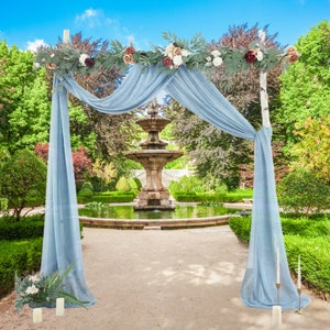 Wedding Arch Drape Chiffon Fabric Ceremony Reception Hanging Decoration ...