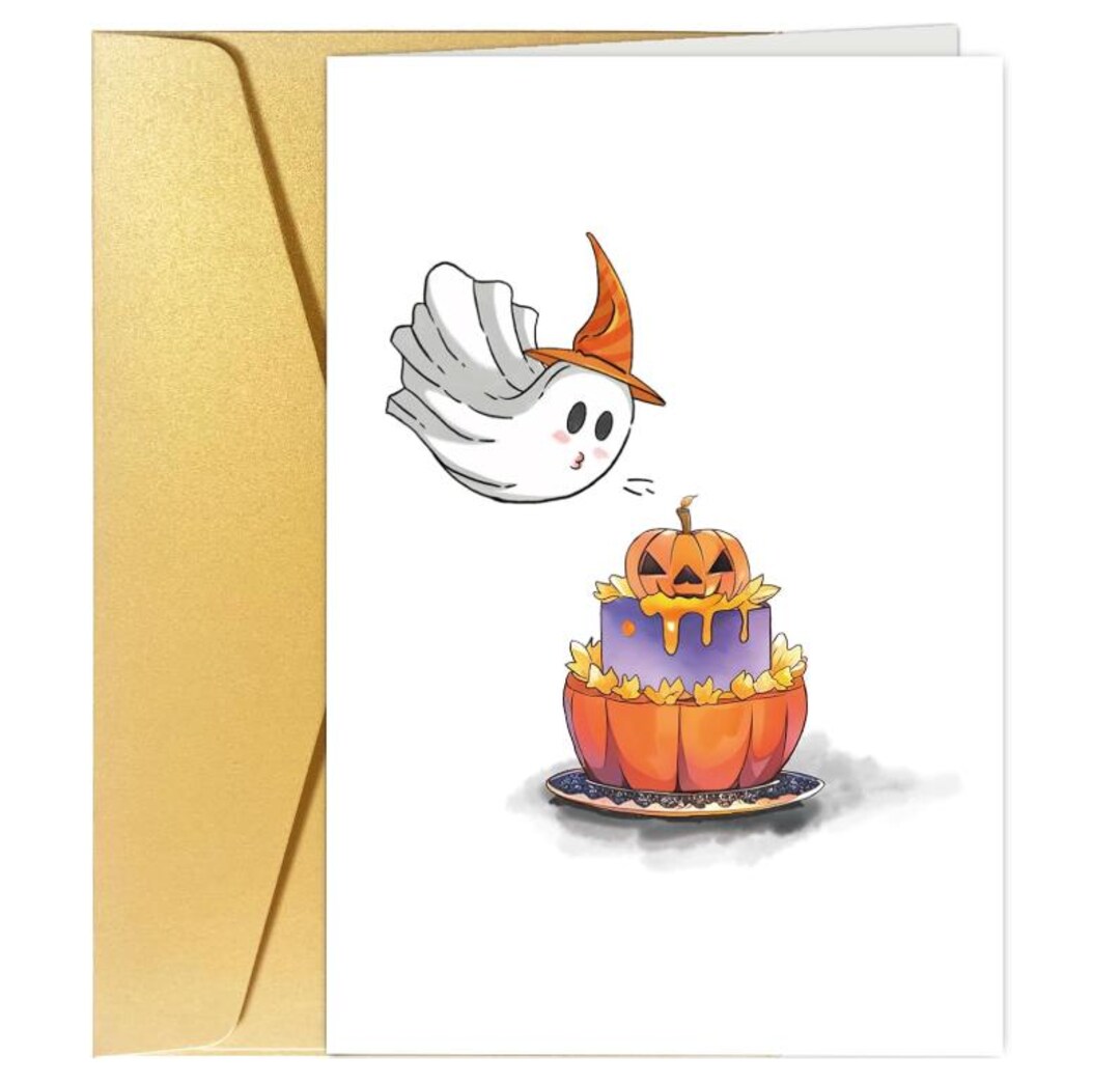 Cute Halloween Birthday Card, Spooky Birthday Card for Him Her, October ...