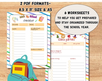 Back to School Shopping List Template | School Supplies | School ...