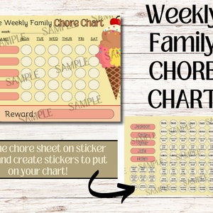 Ice Cream Theme FUN Family CHORE CHART - Etsy