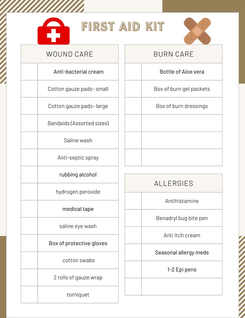 Emergency Preparedness Check List Planner - Etsy