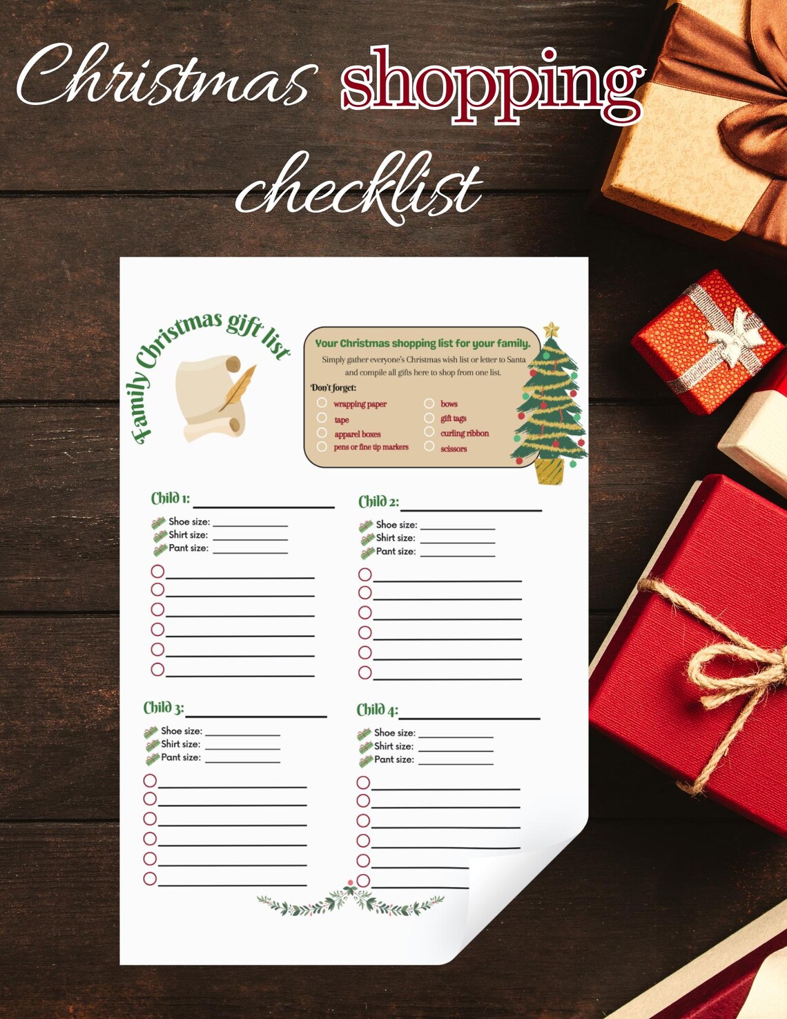Christmas Shopping Checklist - Etsy