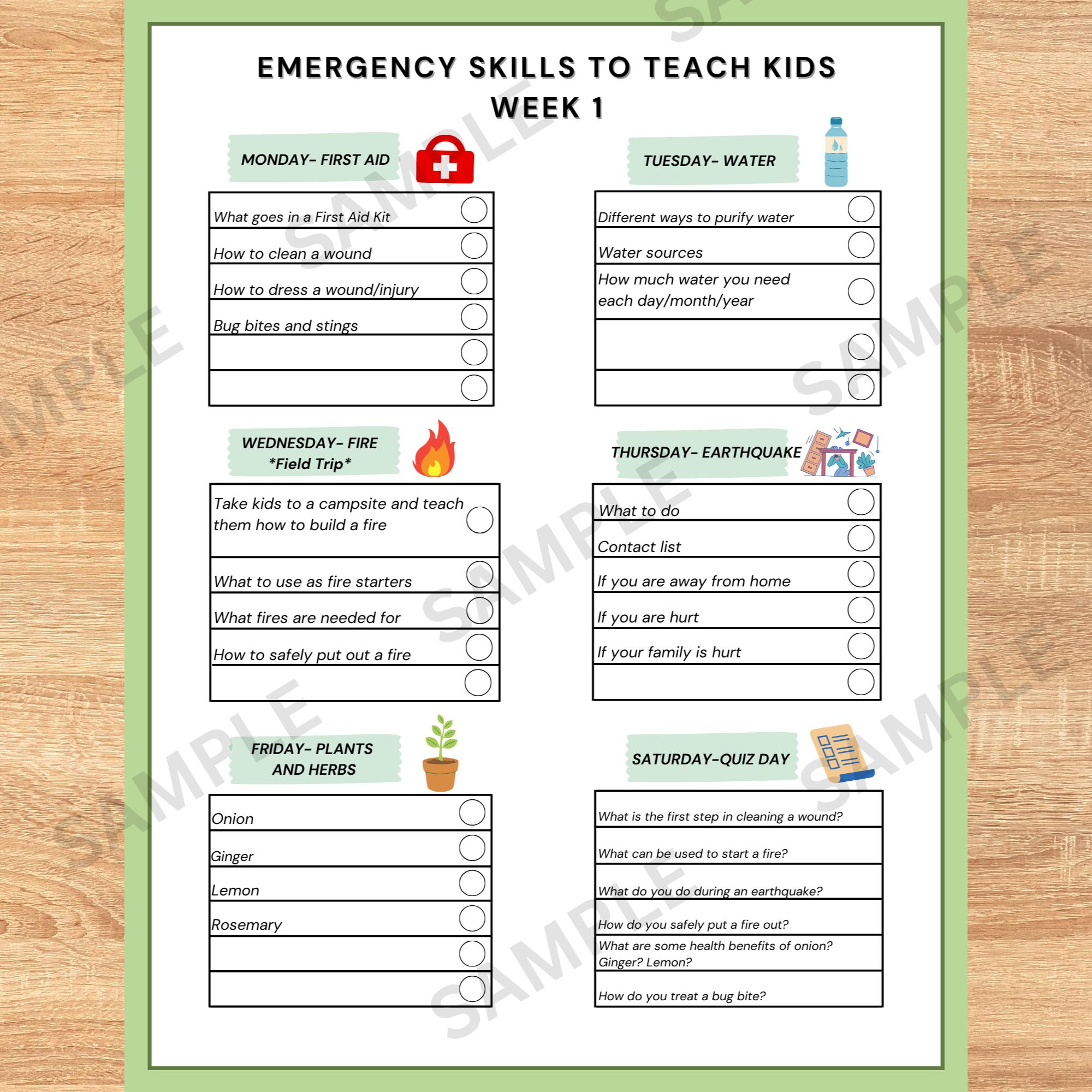 Emergency Skills to Teach Your Kids - Etsy
