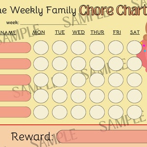 Ice Cream Theme FUN Family CHORE CHART - Etsy