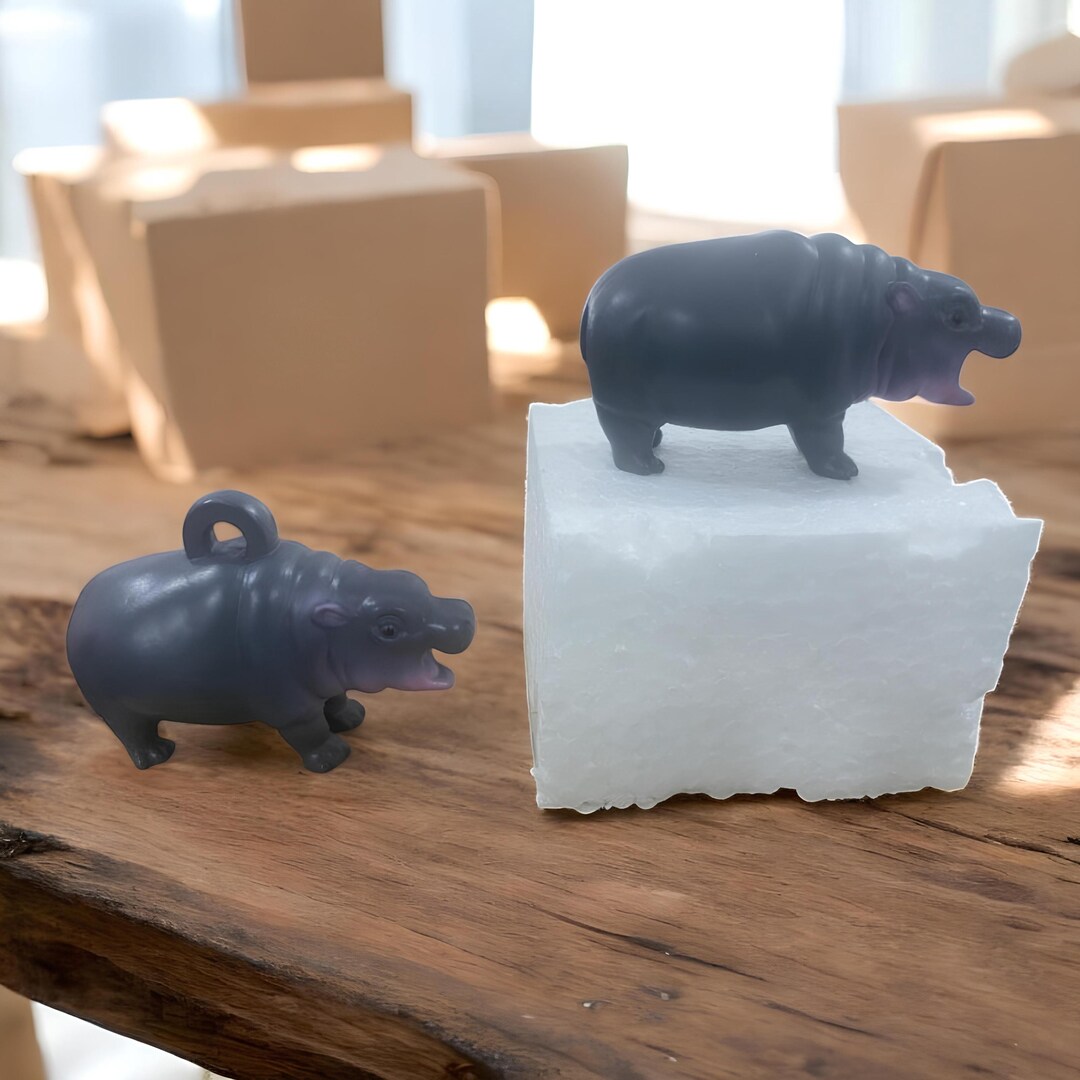 Moo Deng Ornament I Resin Moo Deng Figurine I Happy Baby Hippo I Cute ...