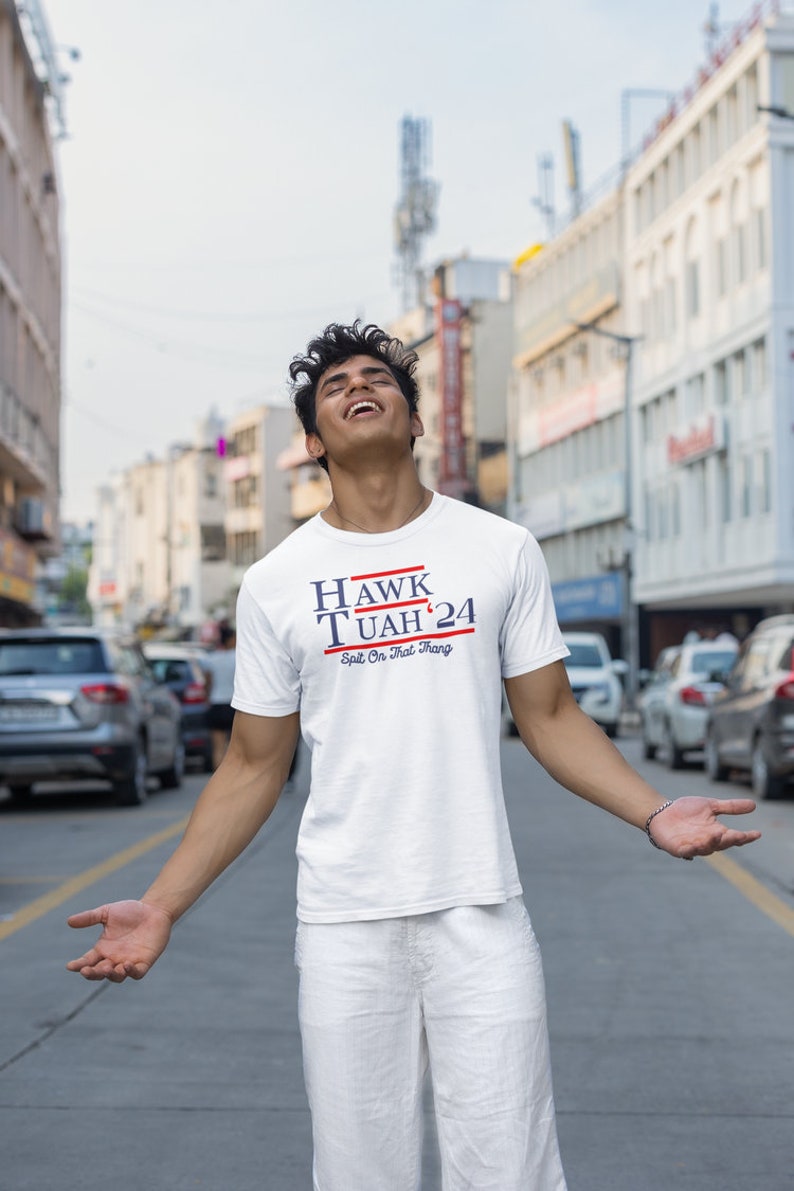 Hawk Tuah '24 Tee Tik Tok Viral Girl, Dad Gift, Funny T-shirt, Popular ...