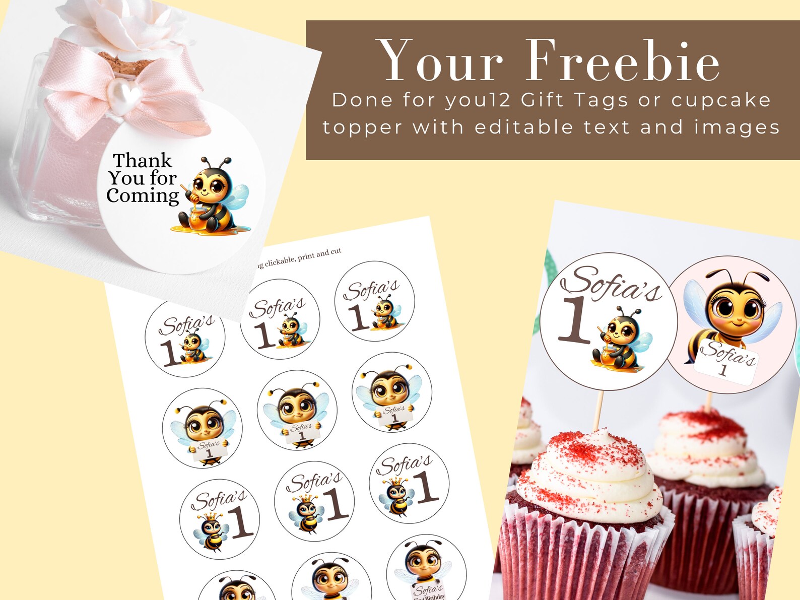 Bee Clipart, Cute Bee, Bees Sticker, Bee Invitation, Bee Honeycomb ...