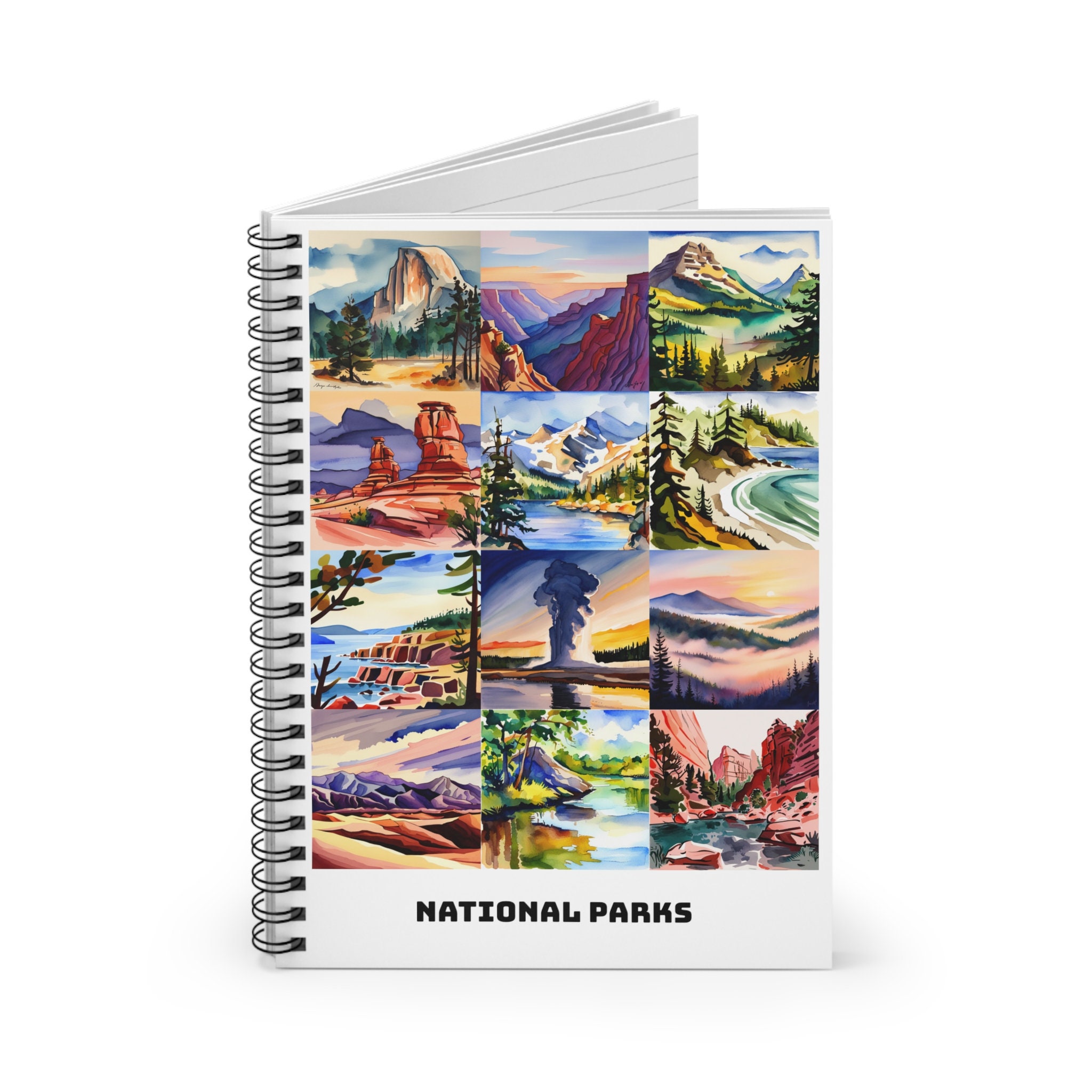 National Parks Original Watercolor Spiral Notebook, Journal, Cute ...