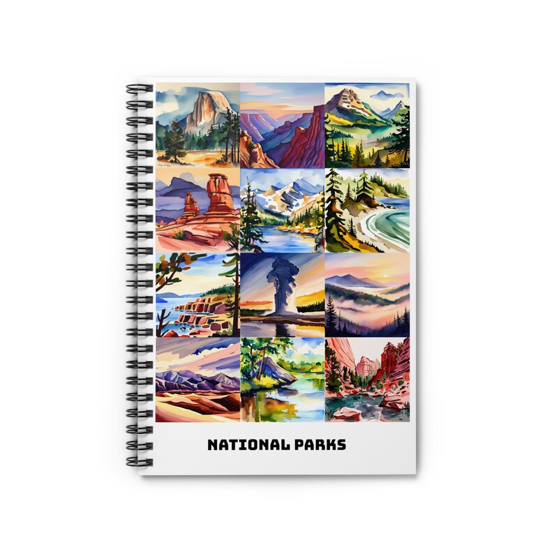 National Parks Original Watercolor Spiral Notebook, Journal, Cute ...