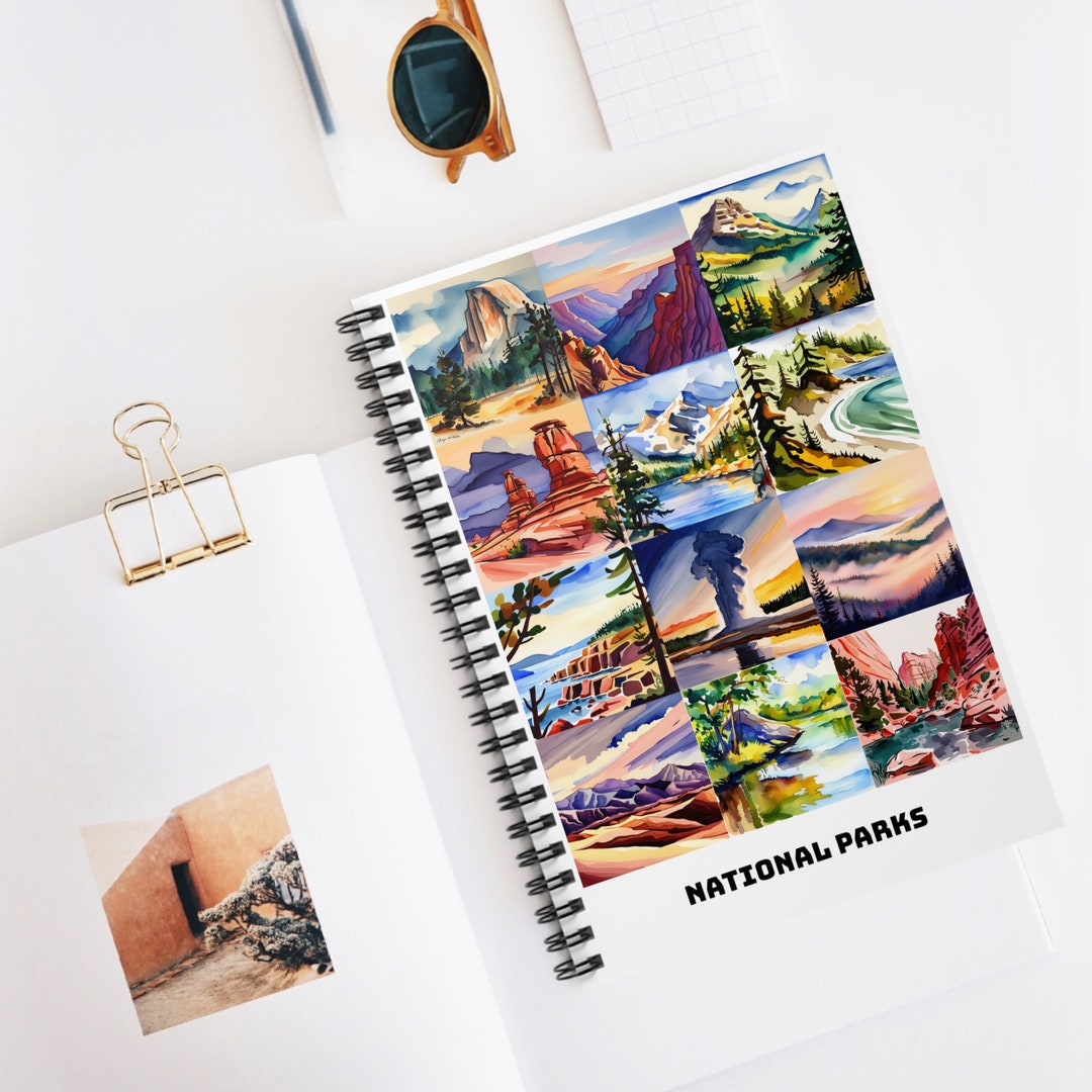 National Parks Original Watercolor Spiral Notebook, Journal, Cute ...
