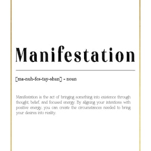 Manifestation Wall Art Bundle | 8 Printable Affirmation Posters ...