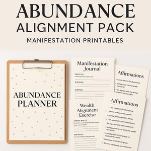 Abundance Mindset Toolkit | Digital Law of Attraction Journal, Wealth ...