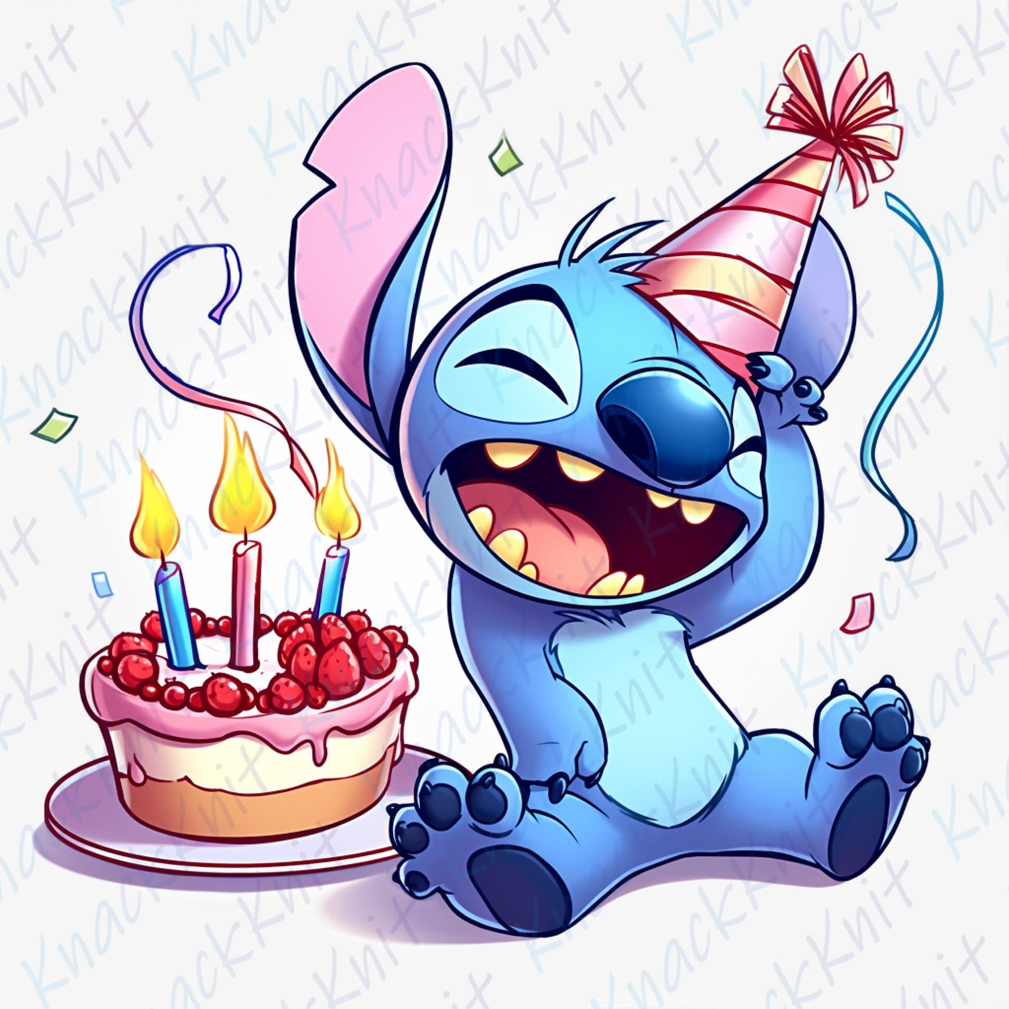 Set of 4 Strawberry Birthday Stitch Png, Clipart Png,adorable Stitch ...