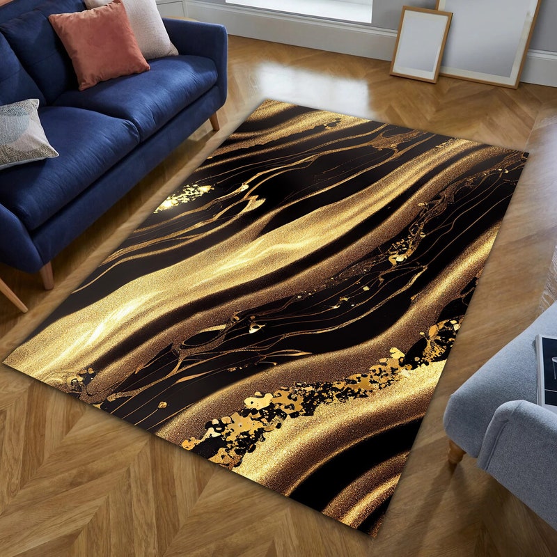 Gold Marble Carpets - Etsy