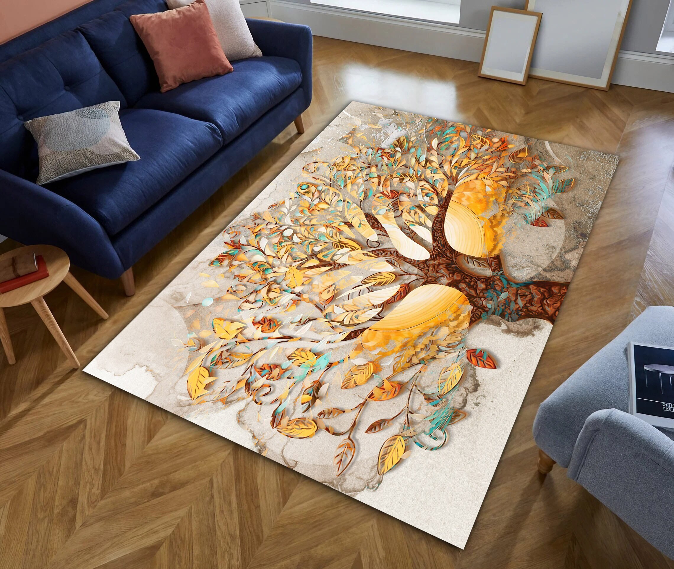 Tree of Life,tree of Life Rugs,flower Rug,rug Print,print Art,yellow ...