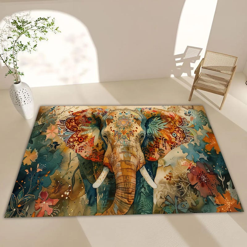 Elephant Rug - Etsy