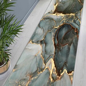 Green Marble Rug,green and Gold Marble Rug, Luxury Marble Rugs, Marble ...