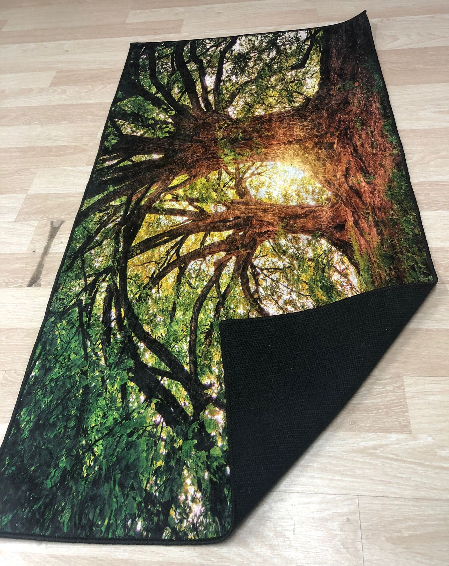 Nature View Rug,tree Rugs, Green Rug, Landscape Rugs, Nature Landscape ...
